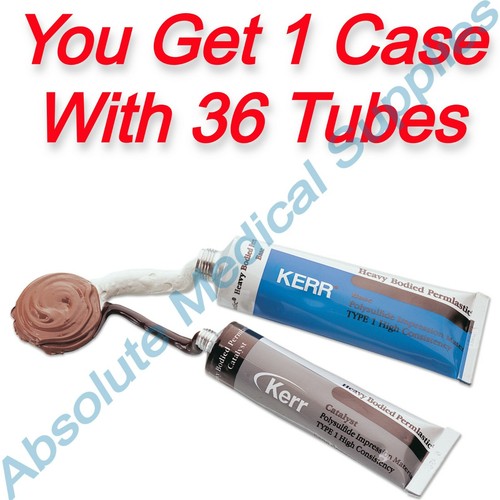 *36-Tubes* Kerr Heavy Bodied Permlastic Polysulfide Impression Material ...