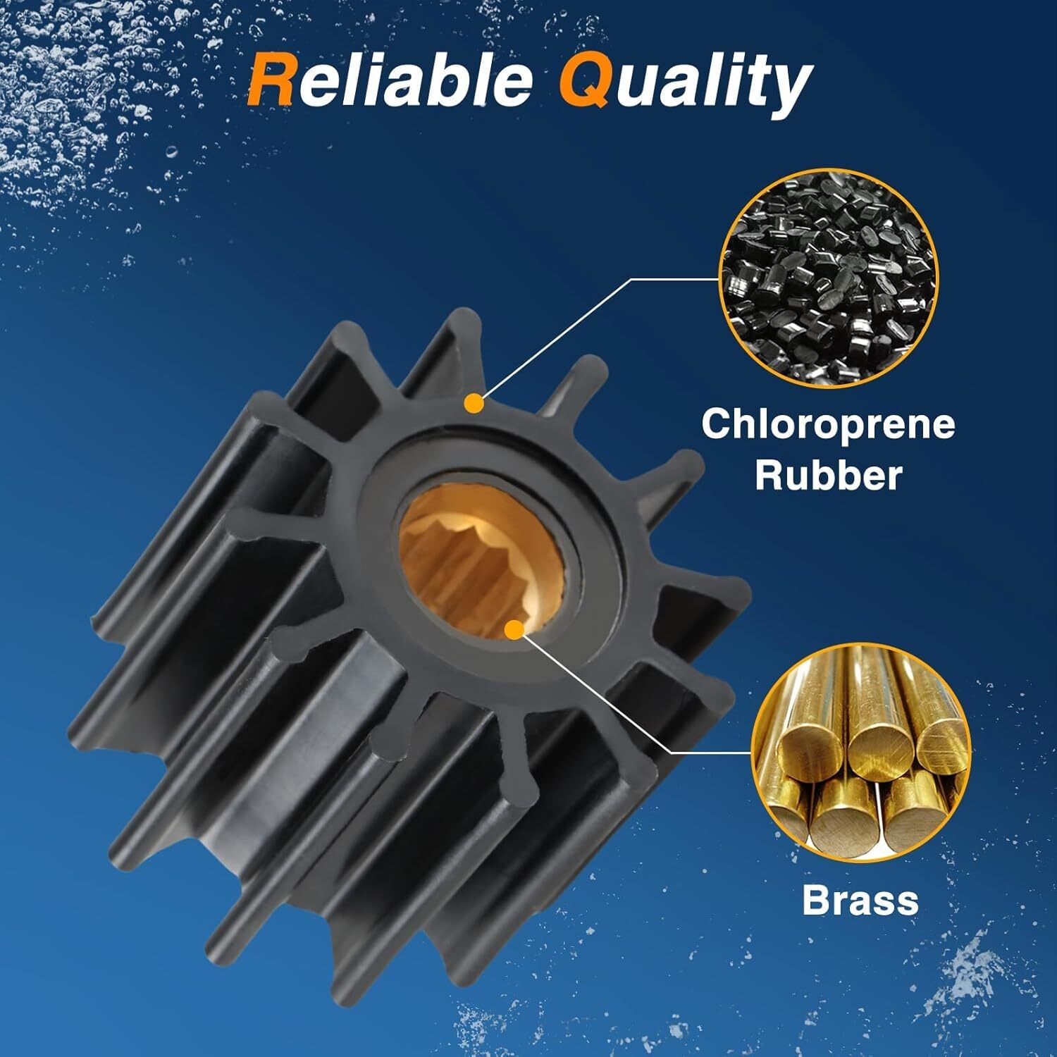 Water Pump Impeller Repair Kit Fit for Johnson Yanmar 09-812B-1 119773 ...