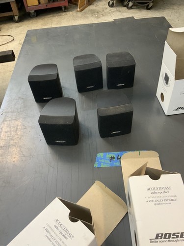5x Bose Acoustimass Single Cube Speakers (Black) | eBay