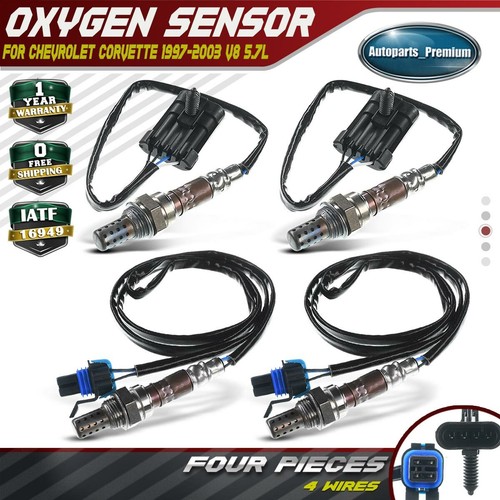 4Pcs Up & Downstream O2 Oxygen Sensors for Chevrolet Corvette 1997-2003 ...