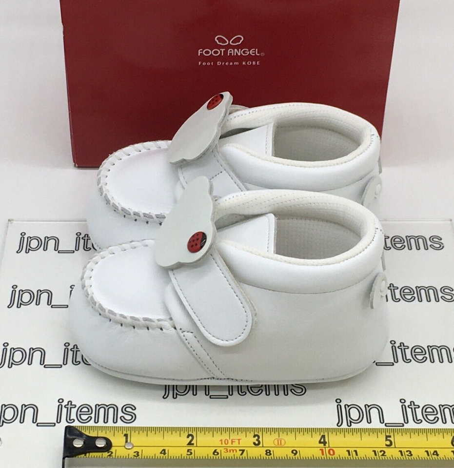 Baby First Step Shoes Foot Angel White Leather Cowhide Handmade Japan ...