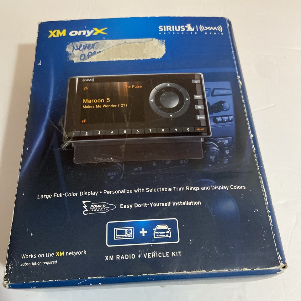 Sirius XM Satellite Radio XM Onyx XDNX1V1 XM Radio + Vehicle Kit / Open ...