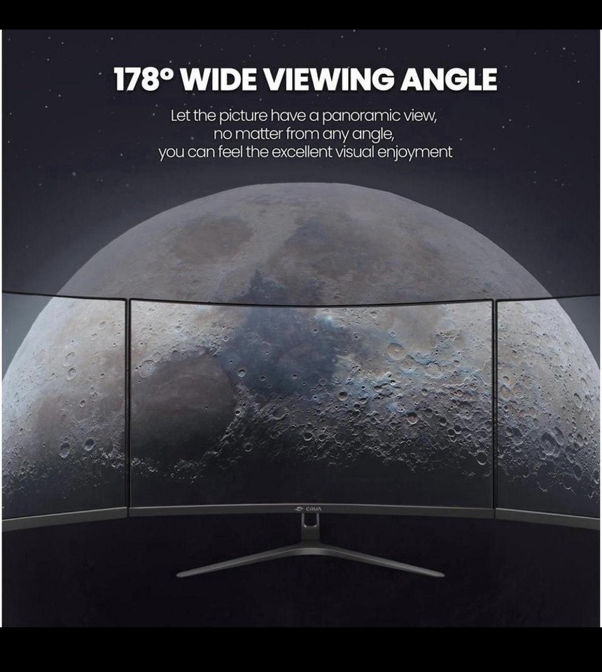 CRUA 32” Curved FHD Gaming Monitor 180Hz (OC) 1 ms 1800R FreeSync HDMI ...