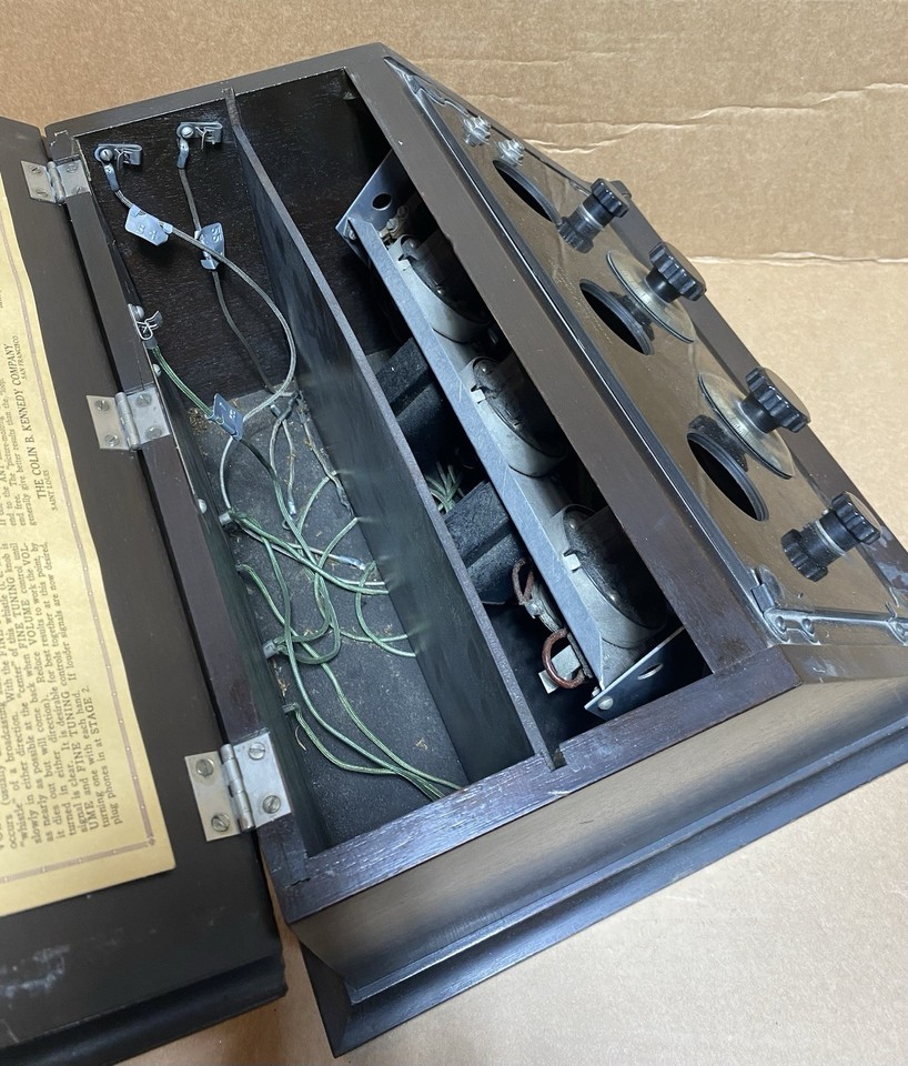 1923 Colin B. Kennedy Co. Exposed 3 O1A’s Tube Radio Receiver | eBay