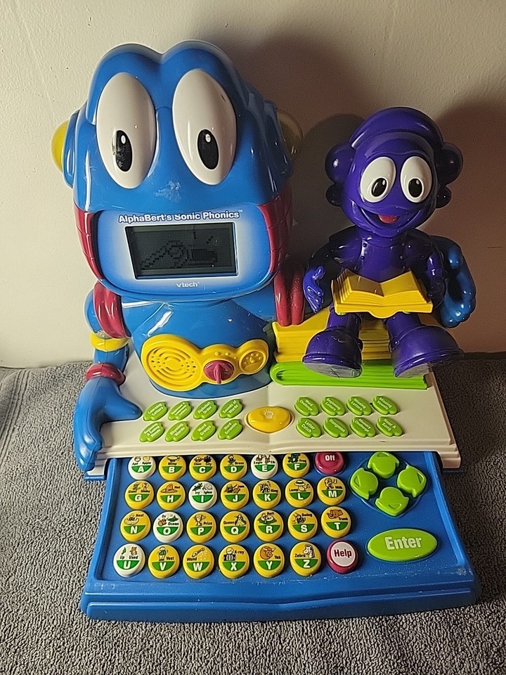 Alphabert's Sonic Phonics LEARN-TO-READ SYSTEM Vtech 2002 VINTAGE ~ 4 ...