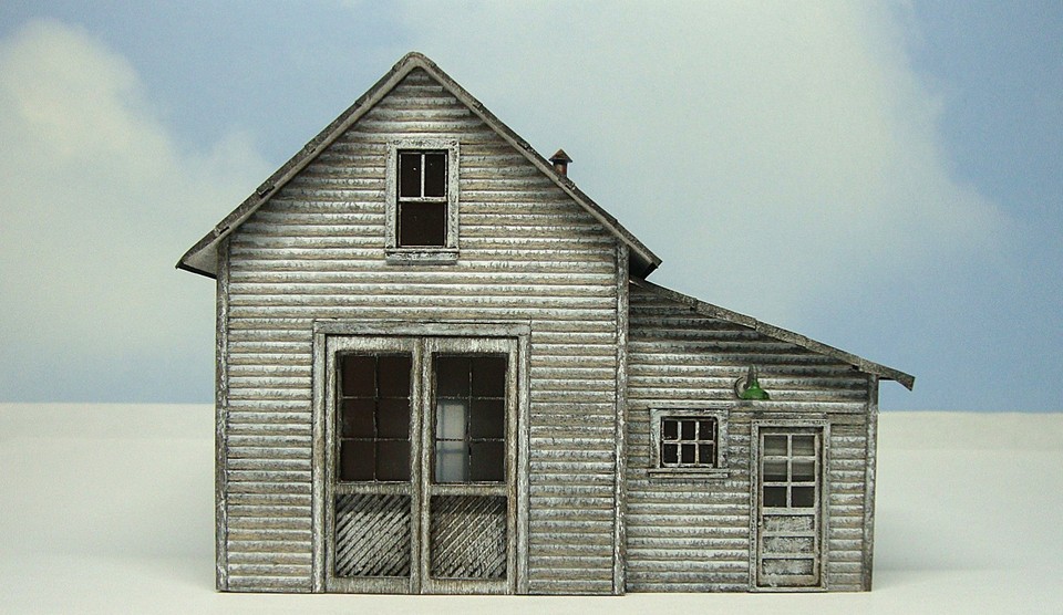 HO Scale Built Wood Model Repair Shop | eBay