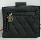 Vera Bradley Wallet Compact Black Microfiber Quilted w 5 card slot ...