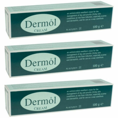 3 x 100g - Dermol Emollient Cream - Dry Itchy Skin Eczema and ...