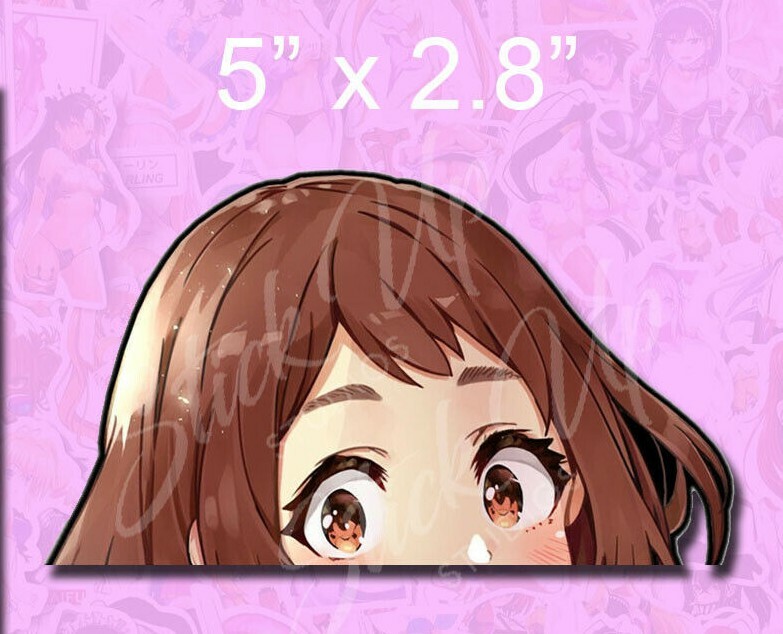 Uraraka Waifu Peeker Anime Ahaego Ecchi Sticker Vinyl bumper car decal ...