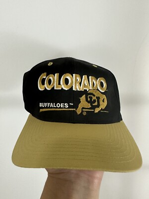 RARE Vintage Colorado Buffaloes CU Buffs Snapback Hat 90s Mascot Logo ...