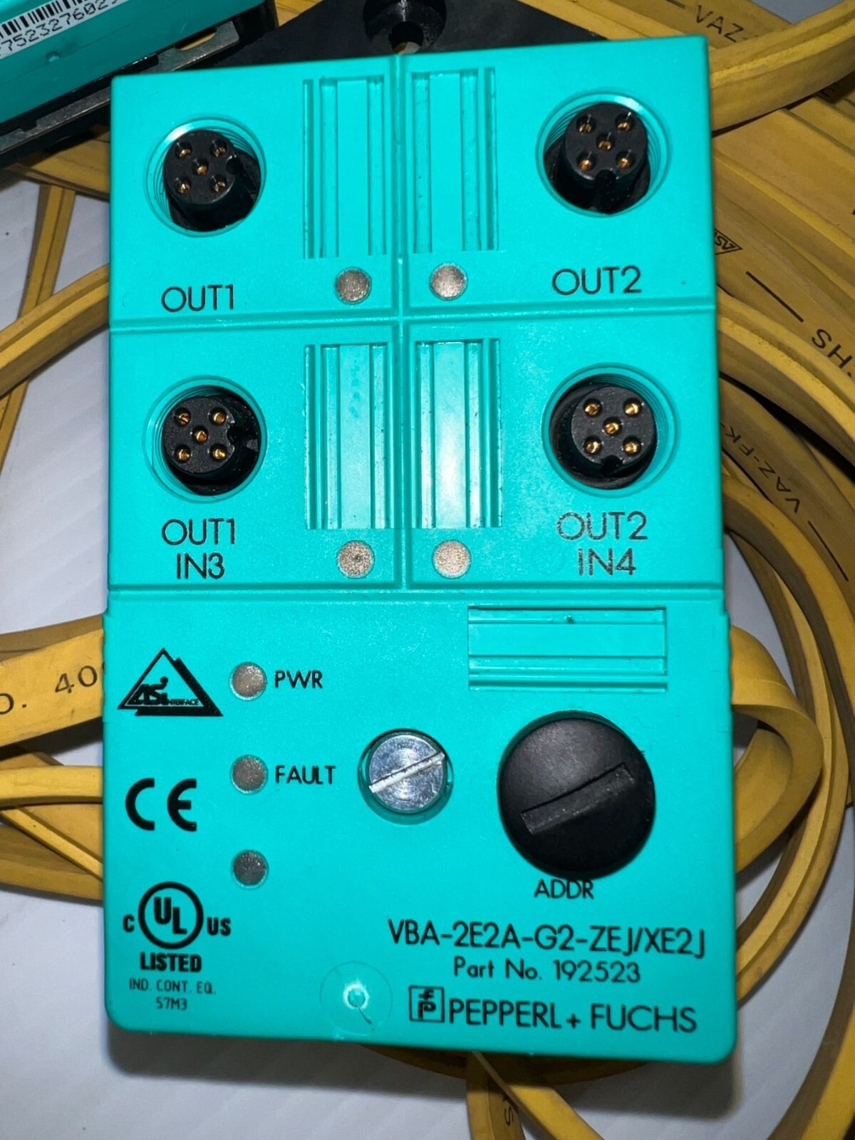 lot of 2 with long cable Pepperl+Fuchs Module VBA-2E2A-G2-ZEJ/XE2J ...