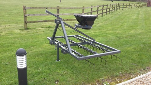 Spring tine grass harrows with spreader. INC VAT. | eBay UK