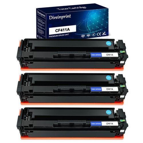 1-3PK CF411A Cyan Toner Cartridge For HP Color LaserJet Pro M452nw ...