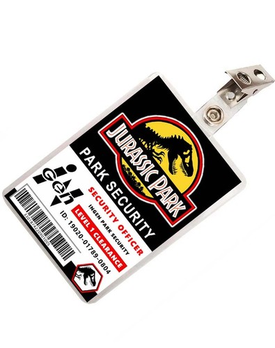 Jurassic Park Park Security ID Badge Costume Name Tag Prop | eBay