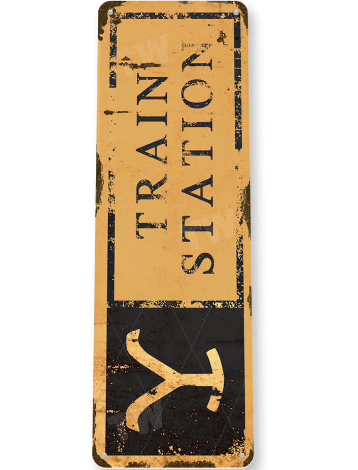 TIN SIGN Yellowstone Train Station Sign 11x4 Inch Metal Ad Art Home ...