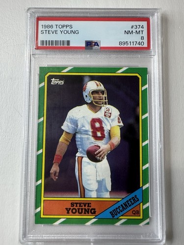 1986 Topps #374 Steve Young RC PSA 8 San Francisco 49ers NFL HOF | eBay