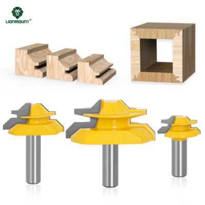 12mm 1/2 Shank Lock Miter Router Bit 45 Degree Woodworking Joint Glue ...