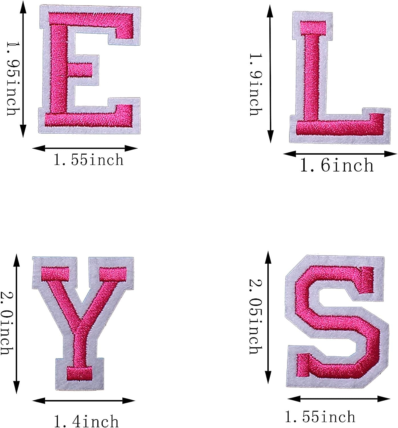 52Pcs Pink Alphabet a to Z Patches, Iron on Sew on Letters Clothing. | eBay
