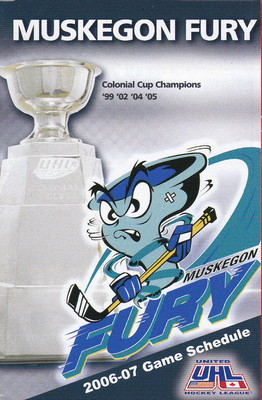 2006-07 MUSKEGON FURY HOCKEY POCKET SCHEDULE | eBay