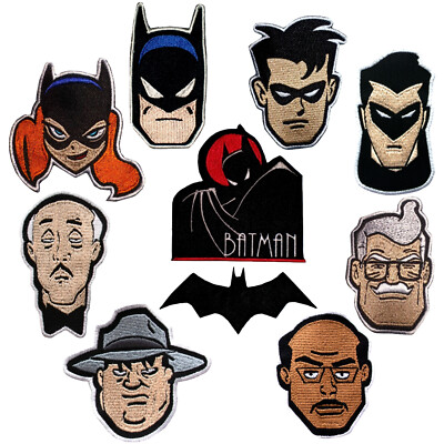 Batman Heroes Animated Series Embroidered Patches 90s TV Anime Batgirl ...