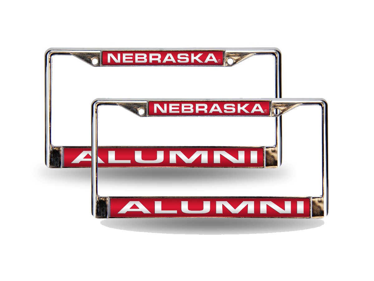 Nebraska Cornhuskers Alumni Chrome Metal Laser License Plate Frame ...