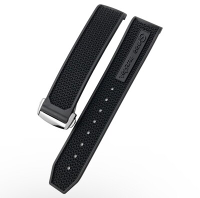 18mm 19mm 20mm 21mm Omega Speedmaster Rubber Strap with Deployment ...