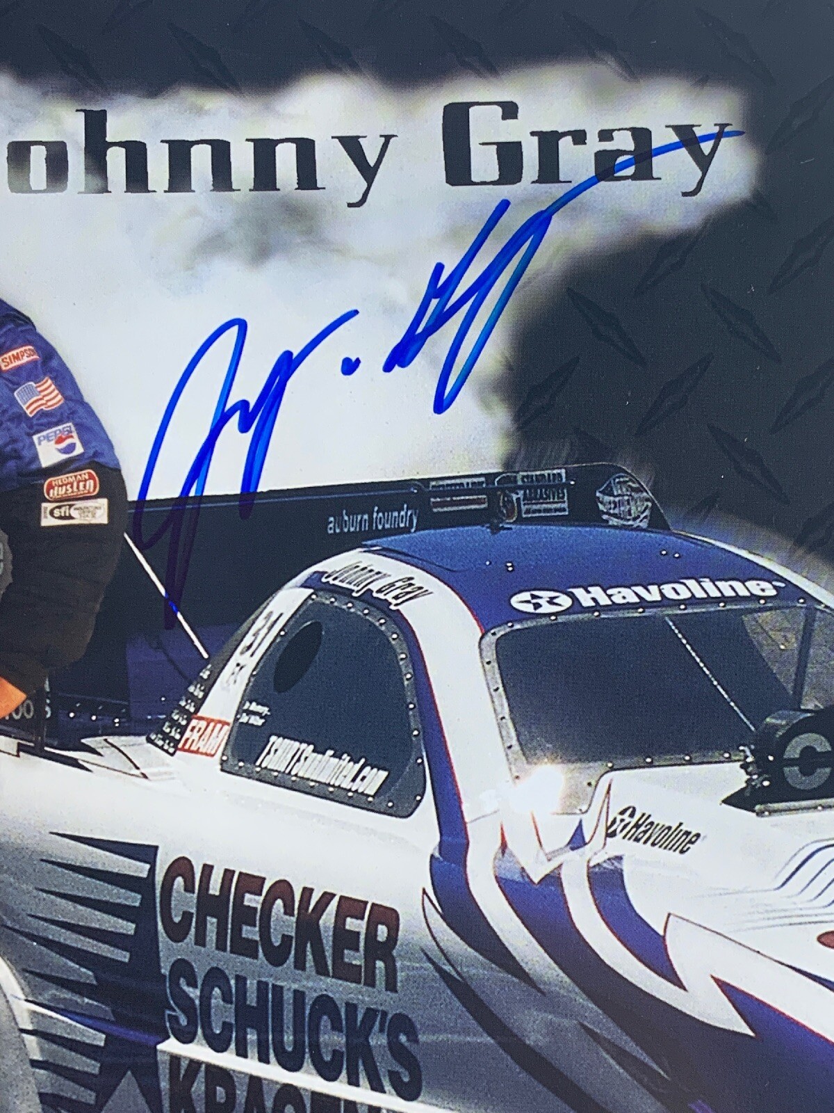 2003 Signed Johnny Gray Kragen Auto Parts Firebird NHRA Photo N 750 | eBay