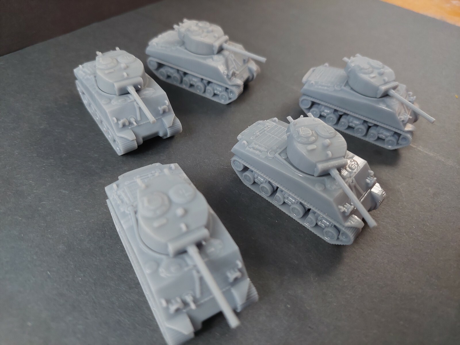 HO Scale U.S. M4a3 76mm Sherman Tank Platoon lot X5 resin 1/87th Scale ...