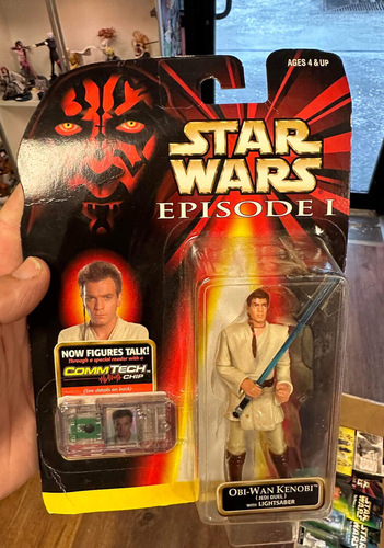 Star Wars Episode 1 Commtech Obi-Wan Kenobi Jedi Duel Action Figure ...