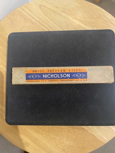 VINTAGE NICHOLSON FILE CO SWISS PATTERN FILES W/ORIGINAL BOX ASSORTED ...