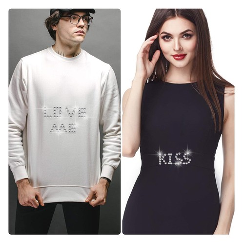 5 Sheets Fancy Letter Stickers Rhinestone Alphabet Adhesive Glitter ...