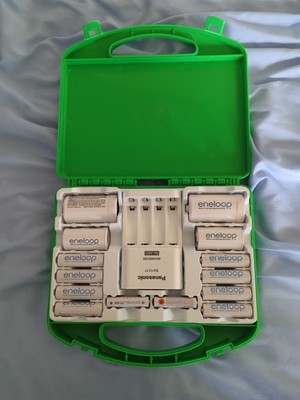 Eneloop Rechargeable Batteries With BQ-CC17 Charger And Carrying Case ...