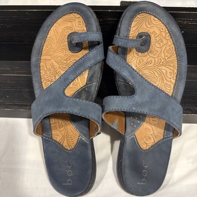 BOC Born Toe Ring Sandals Laurina Slip On Women’s Shoes Blue Size 8 | eBay