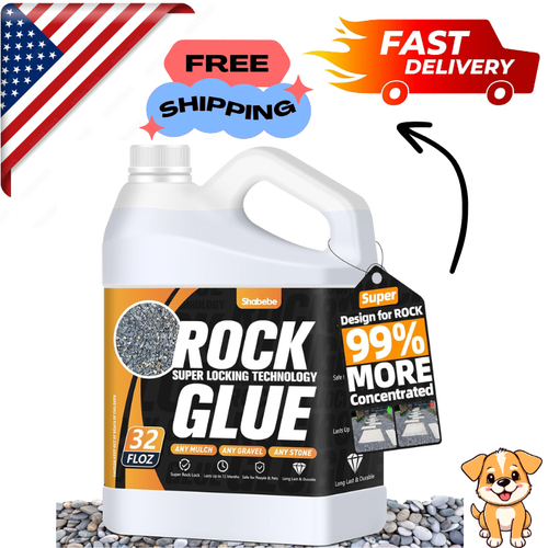 Rock Glue, Mulch Glue 31.5OZ- Fast-Drying Adhesive for Landscaping ...