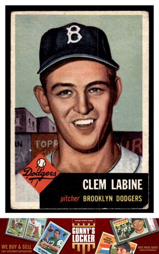 1953 Topps Clem Labine 14 Brooklyn Dodgers | eBay