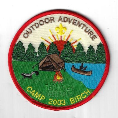 2003 Camp Birch Outdoor Adventure Tecumseh Council RED Bdr. [CA-262] | eBay