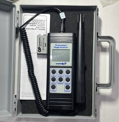 Traceable Hygrometer Thermometer with Memory and Probe by VWR | eBay