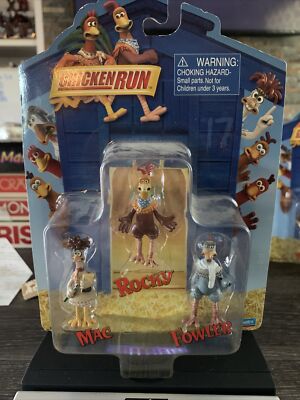 NIB Vintage Chicken Run Figures By Playmates - Mac Rocky Fowler, 2000 ...
