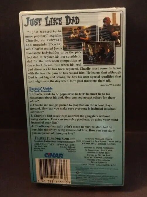 "Just Like Dad" (VHS 1995) Wallace Shawn - Feature Family Films New Sealed | eBay