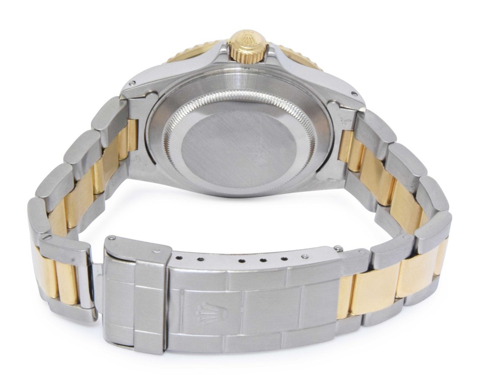 Rolex Submariner 18k Yellow Gold/Steel Serti Diamond Dial 40mm Watch N ...