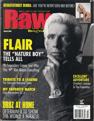 2002 WWE RAW Magazine - RIC FLAIR + RVD vs JIMMY SUPERFLY SNUKA + CHRIS ...