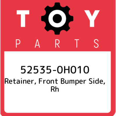 52535-0H010 Toyota Retainer, front bumper side, rh 525350H010, New ...