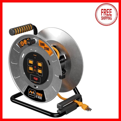 Heavy-Duty 1ft Retractable Extension Lead with 15A & Safety Overload ...