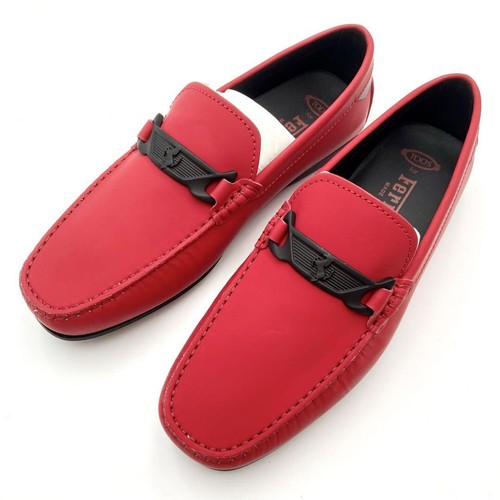 Tod's Ferrari Driving Shoes Men 6.5US Red/Black Rubber Slip-On Very ...