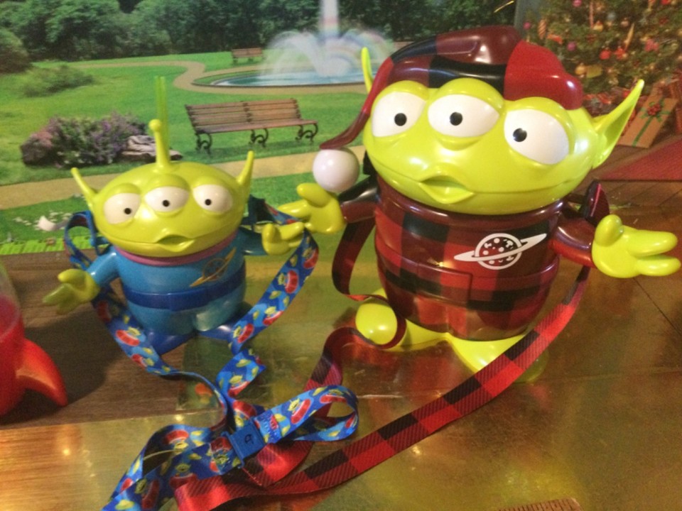 WALT DISNEY WORLD COLLECTORS TOY STORY ALIEN SIPPER CUPS AND POPCORN ...