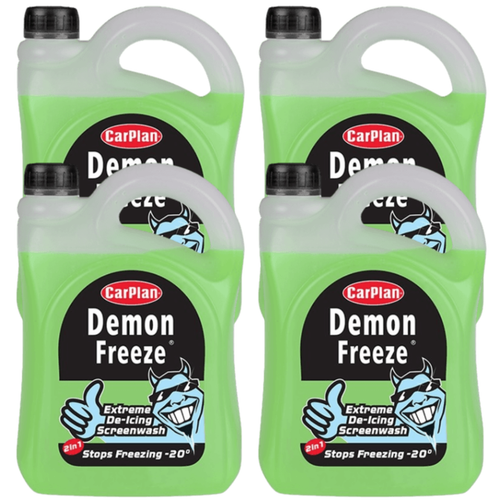 4 X CarPlan Demon Freeze 2in1 De-Icer Screenwash Ice Snow Grime ...