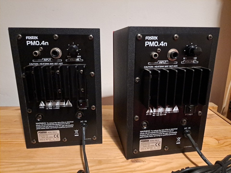 FOSTEX PM0.4n RED professional studio monitors PAIR 2 x EX sound ...