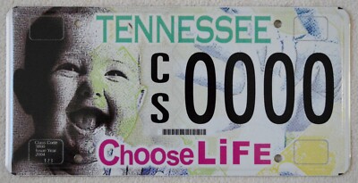 Tennessee Choose LIFE Sample License Plate +++ Mint TN | eBay