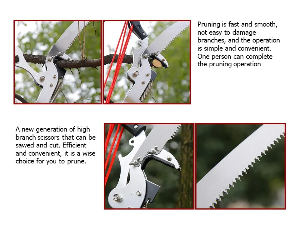 High Branch Pruning Scissor and Saw With Extended Pole/Telescopic Rod ...