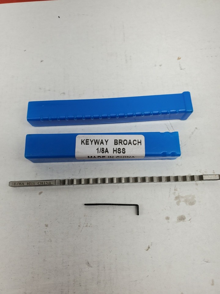HSS 1/8A Push-Type Keyway Broach Metric Tools Pulley Bore Key Way 1/8 ...